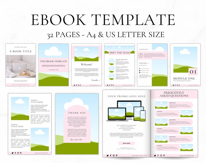 Ebook Template Canva Digital E-book for Business Coach Workbook ...