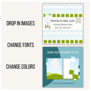 DIY Bookmark Templates, Printable Bookmark Mock Ups, Editable Canva ...