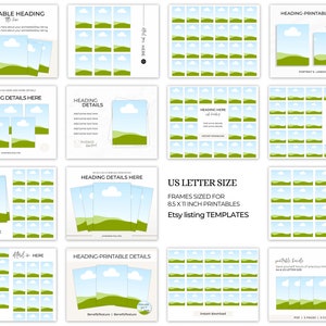 Printables Mockup Bundle, Digital Product Listing Templates, Sell ...