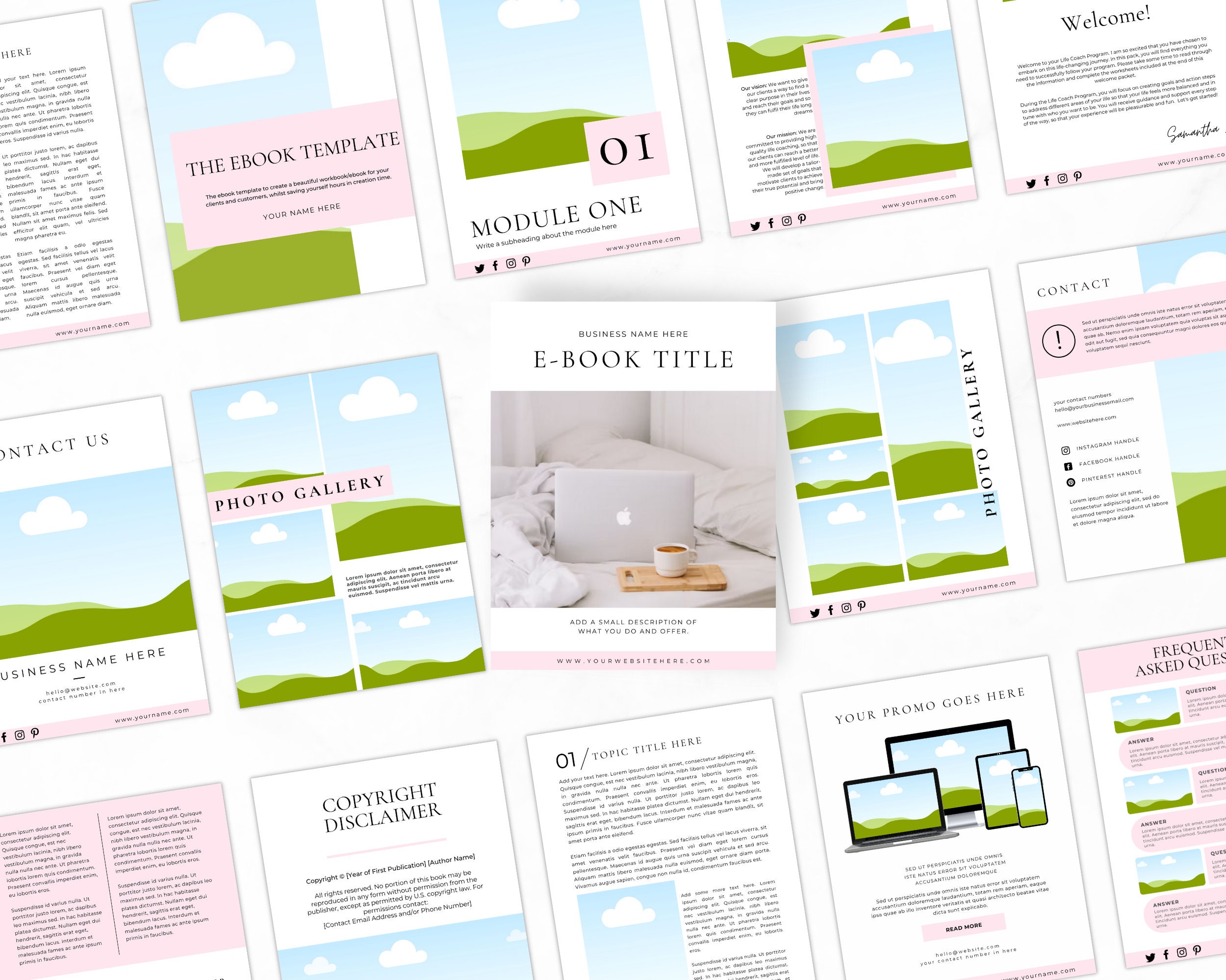 Editable Ebook Template, Small Business Canva Ebook Template, A4 and US ...
