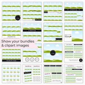 Clipart Mockup Bundle, PNG Mockup Canva, Digital Etsy Shop Listing ...