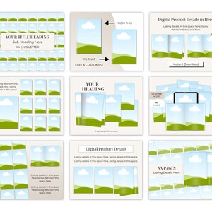 Mockup A4 Ebook Canva Template Drag and Drop Design Etsy Listing ...