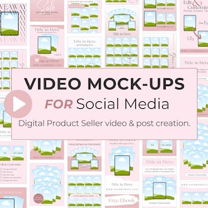 Mockup Video Template, Tiktok Video Digital Product Seller, Social ...
