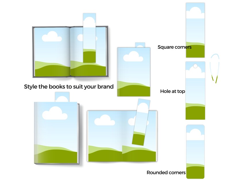 DIY Bookmark Templates Printable Bookmark Mock Ups Editable - Etsy