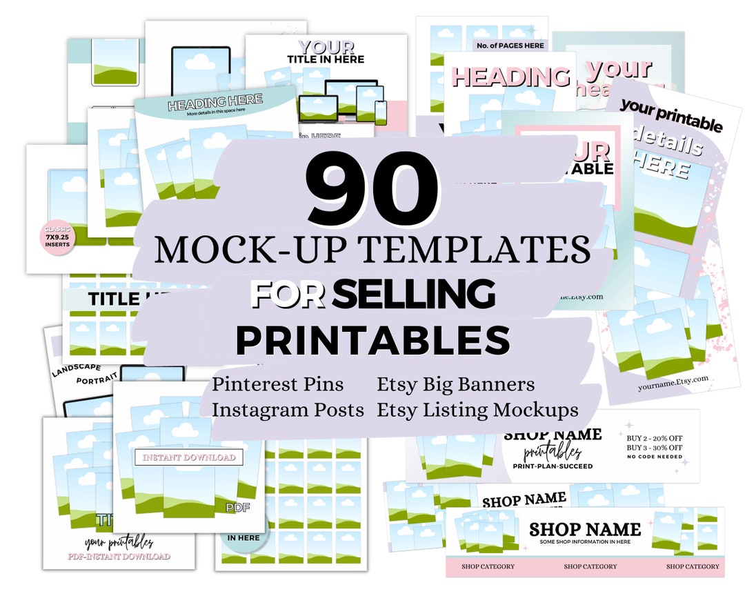 Social Media Mockup, Pinterest Template Bundle, Instagram Post ...