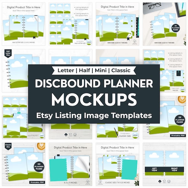 Binder Planner Mockups - Etsy