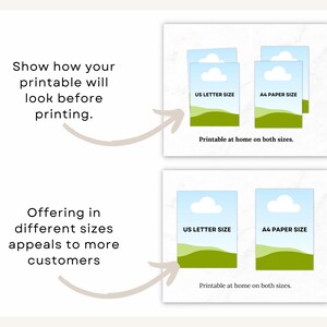Landscape Affirmation Card Mockup, 6x4 Inch Printable, Digital Listing ...