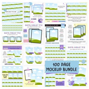 Mockup Digital Product Listing TPT Seller, Colorful Etsy Shop Template ...