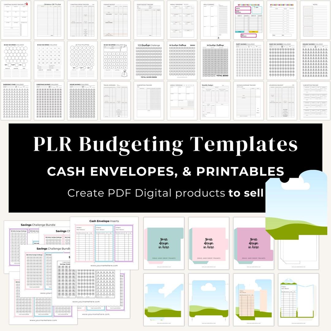 PLR Budgeting Templates, Home Budget Binder Printable, Cash Savings ...