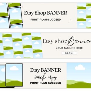 Etsy Banner Mockup, Shop Branding Kit, Big Banner Bundle, Sell ...