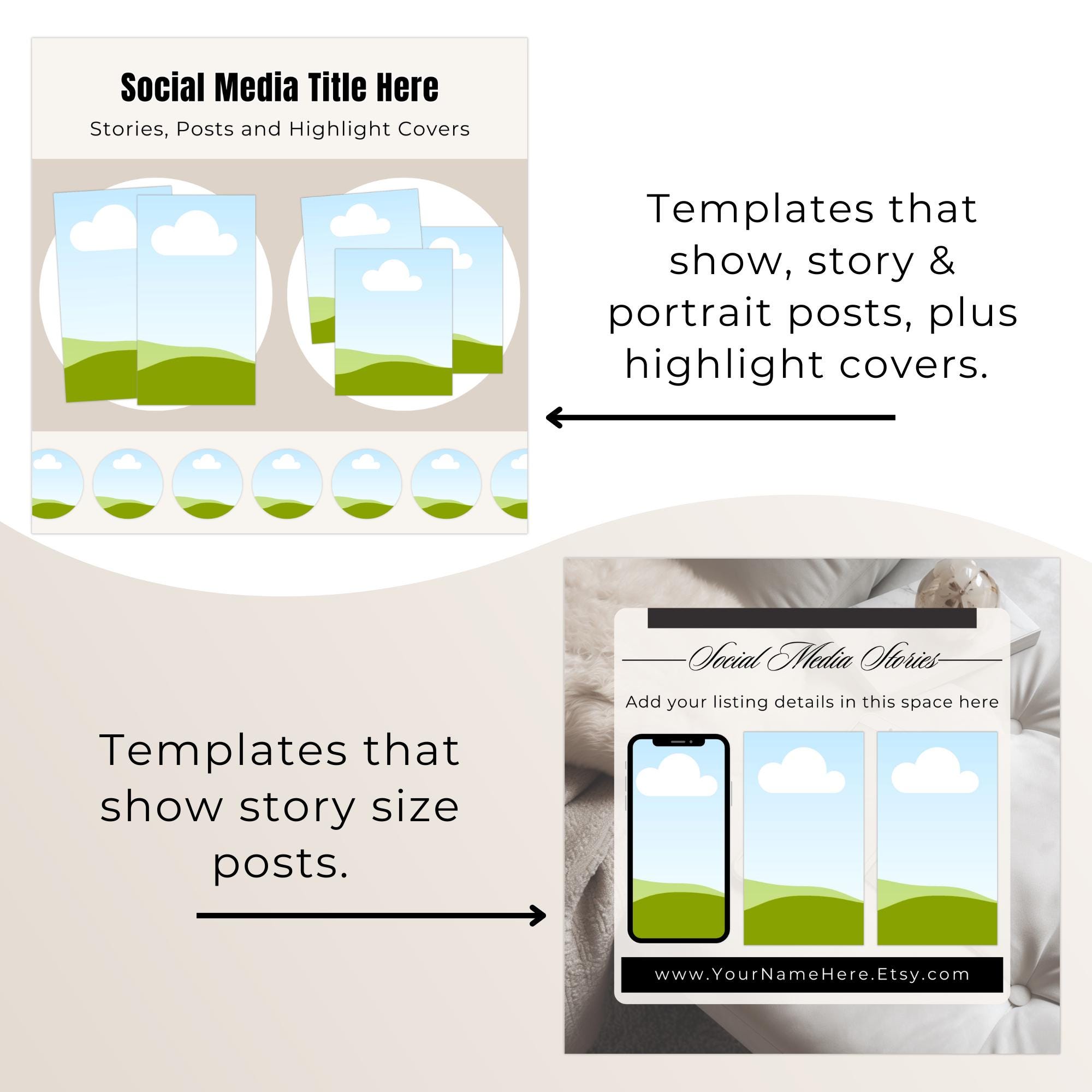 Social Media Mockup Template, Instagram Post Mockup, IG Story, Portrait ...