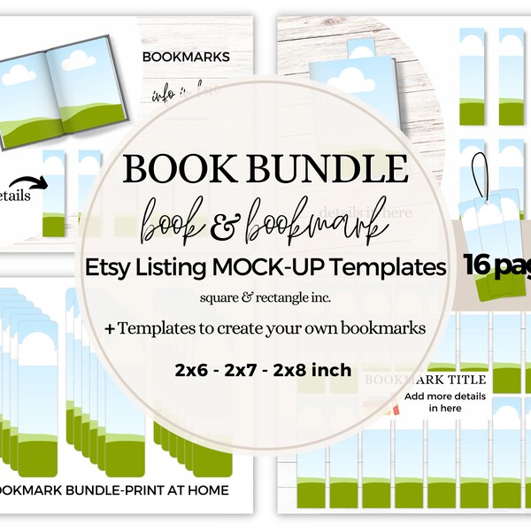 Book Mark Template - Etsy
