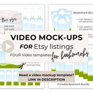 DIY Bookmark Templates, Printable Bookmark Mock Ups, Editable Canva ...