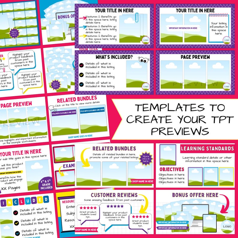 Teachers Pay Teachers, Digital Seller Mockup Bundle, Editable Canva ...