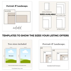 Printing Size Digital Downloads, Guide and Instructions Printable ...