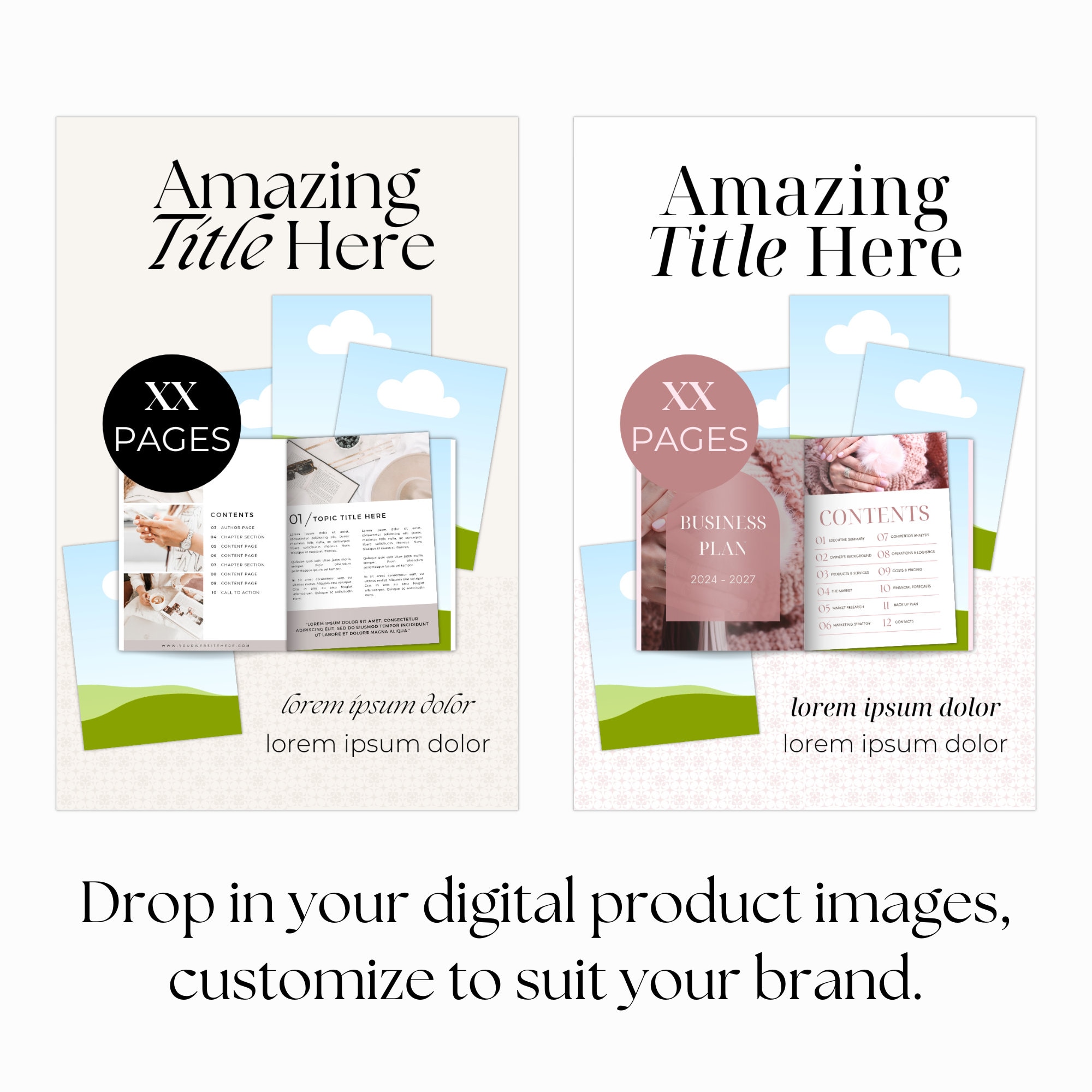 Digital Product Social Media Pinterest Template, Social Media ...