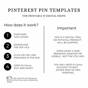Colorful Pinterest Social Media Digital Product Pinterest - Etsy