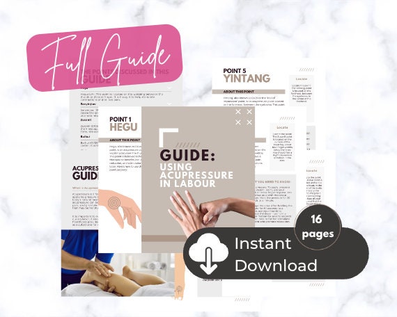 Acupressure During Labour, Doula Handout, Birth Education, Guidebook ...