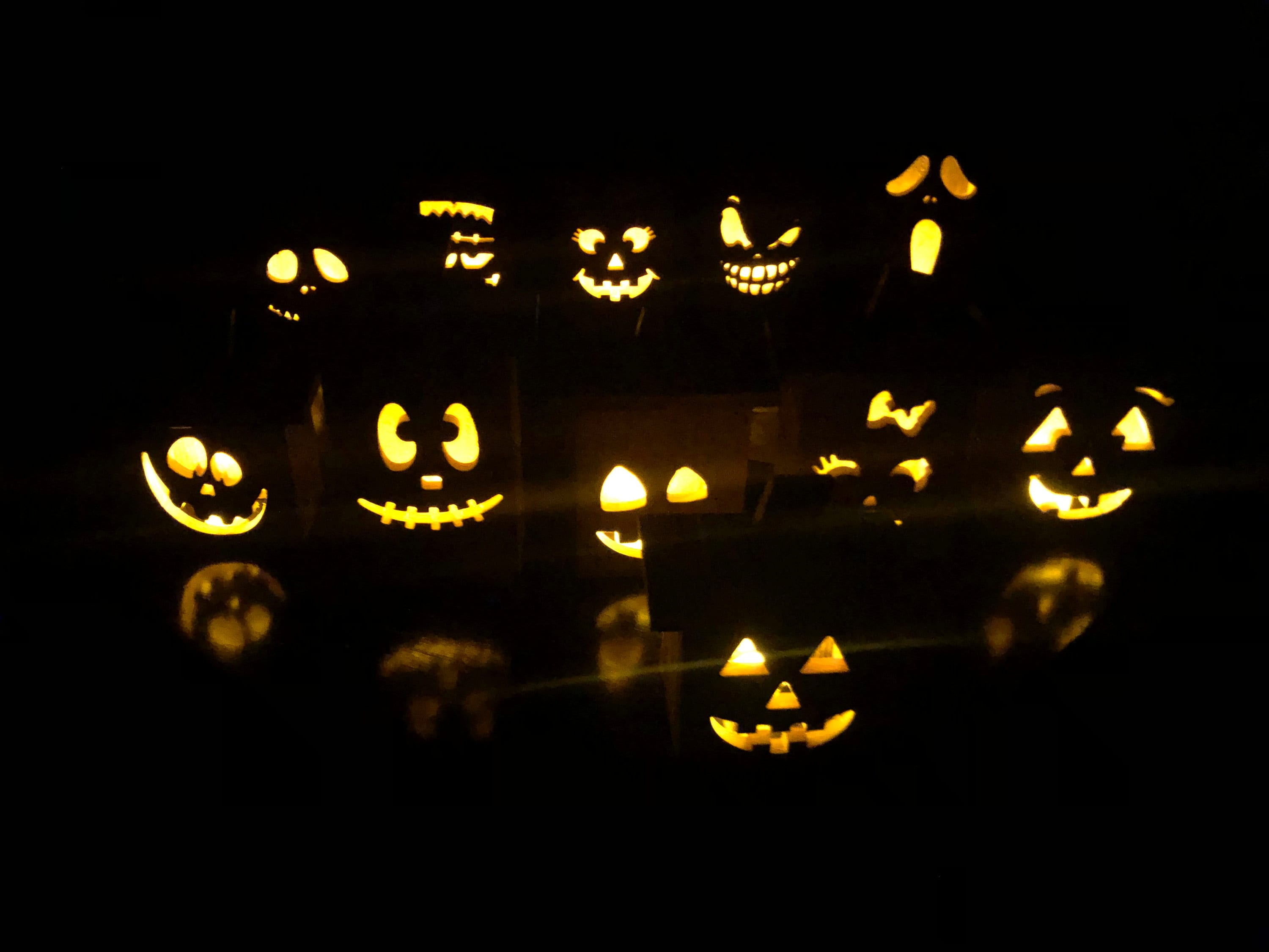 Cedar Jack O’ Lanterns - Pumpkin Decor - Halloween - Spooky Wooden ...