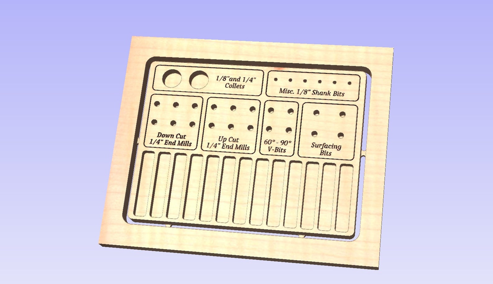 CNC Bit Organizer Tray: Wood Router Bit Holder (digital Download) - Etsy