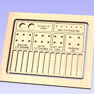 CNC Bit Organizer Tray: Wood Router Bit Holder (digital Download) - Etsy