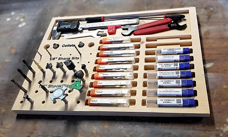CNC Bit Tray Organizer. Organization for All Your CNC Bits. - Etsy