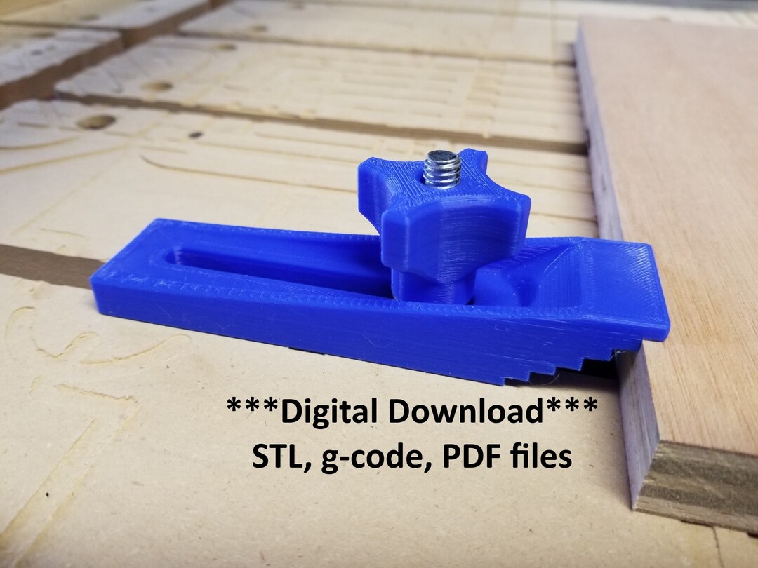 3D Printed CNC Clamp and Knob for CNC Machining. Fastening Tooling ...