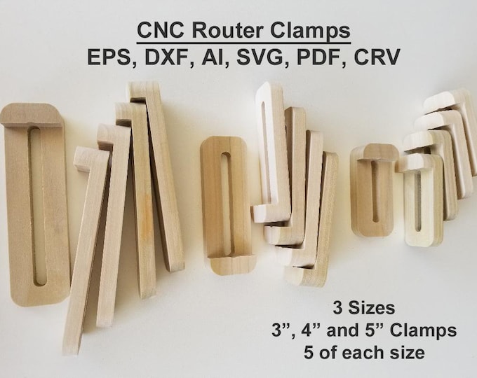 21 Clamps for CNC Router Vector G-code Files Clamp Hold Down CNC Router ...