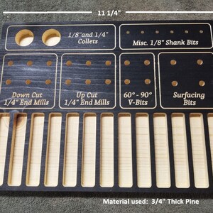 CNC Bit Organizer Tray: Wood Router Bit Holder (digital Download) - Etsy
