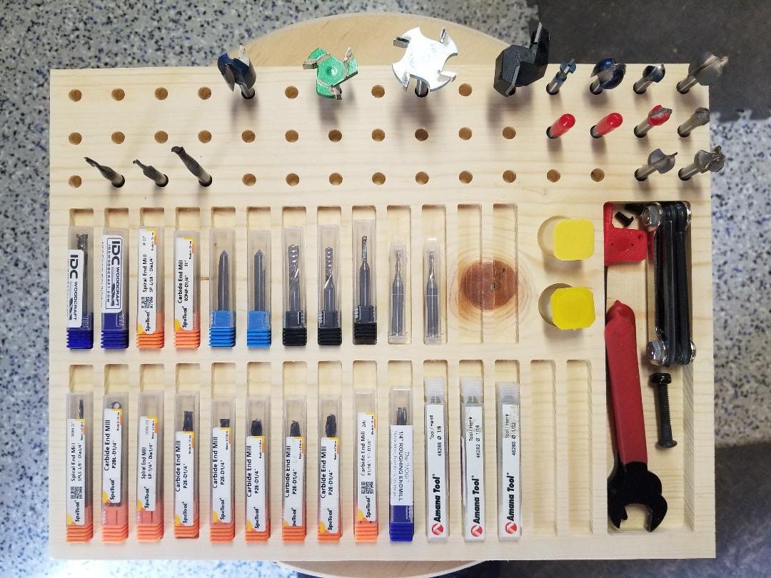 CNC Bit Organizer, CNC Bit Holder, Tool Organizer, Vectric Vcarve Pro ...