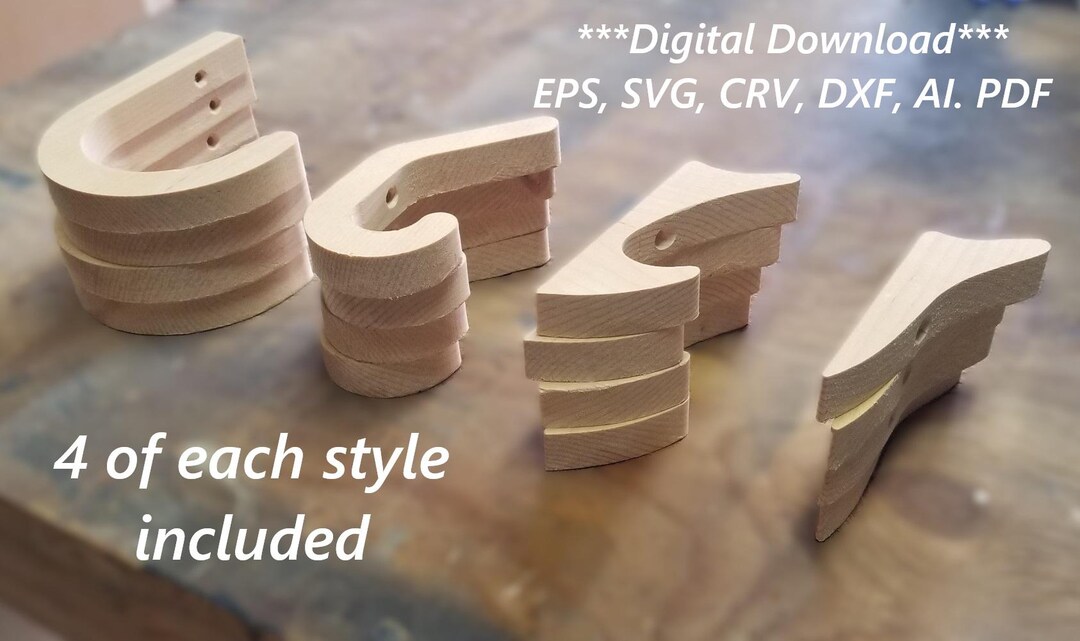 Wood Wall Hooks CNC Files, Coat Hangers (digital Download) - Etsy