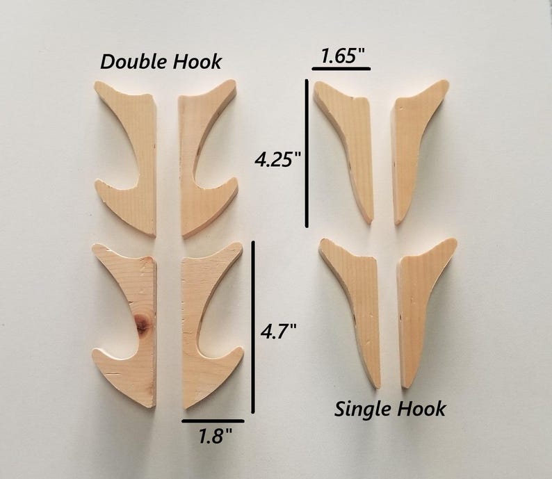 Wood Wall Hooks CNC Files, Coat Hangers (digital Download) - Etsy