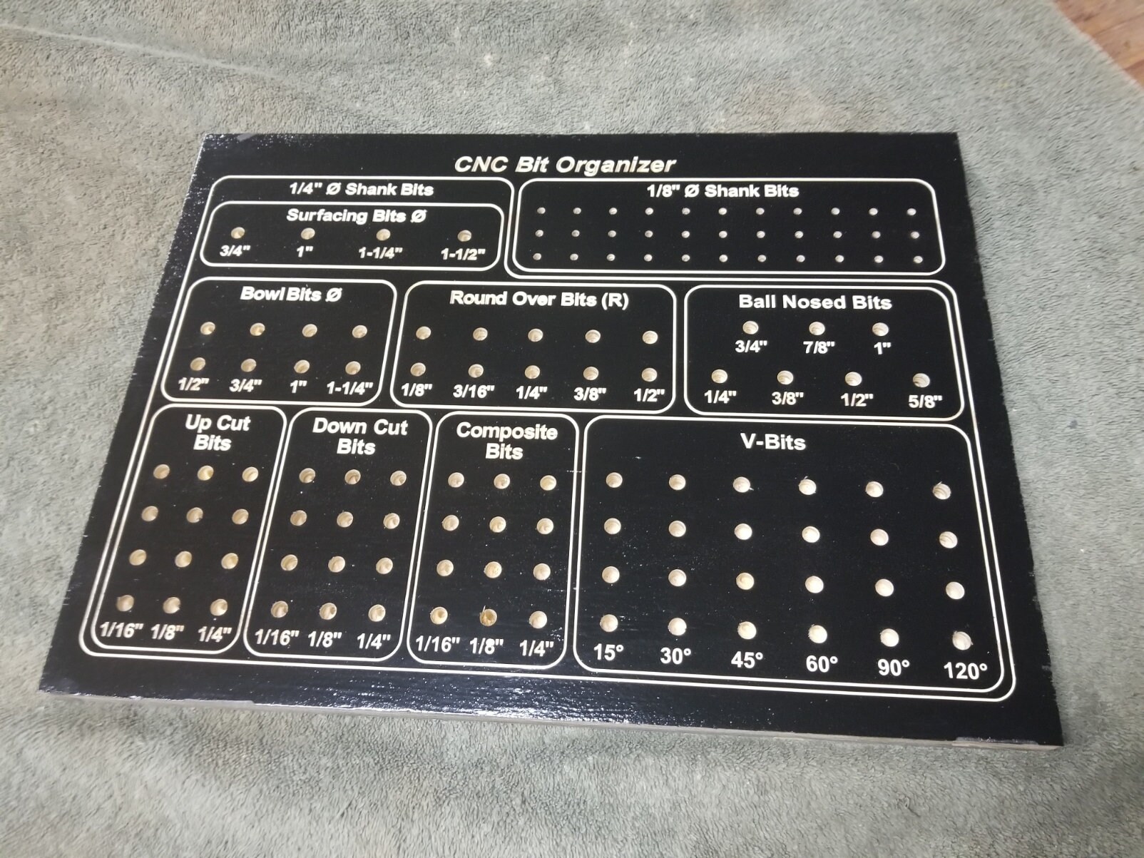 Cnc Bit Organizer Cutting Machine Bit Storage Etsy
