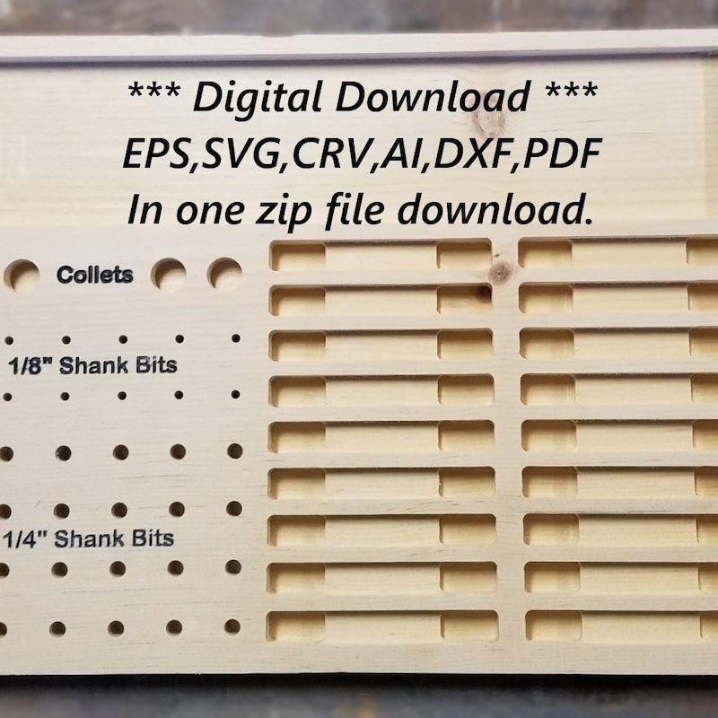 Cnc Bit Storage Organizer - Etsy