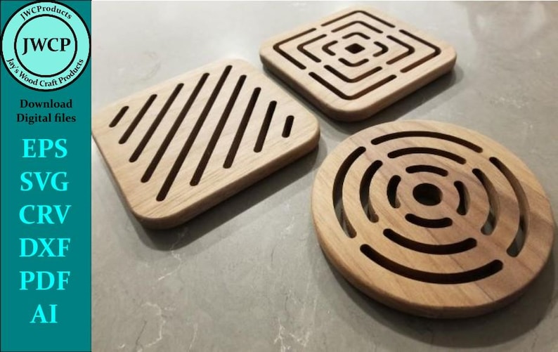 DIY Trivet Plans: Square & Round Hot Pads - Digital Download - Etsy