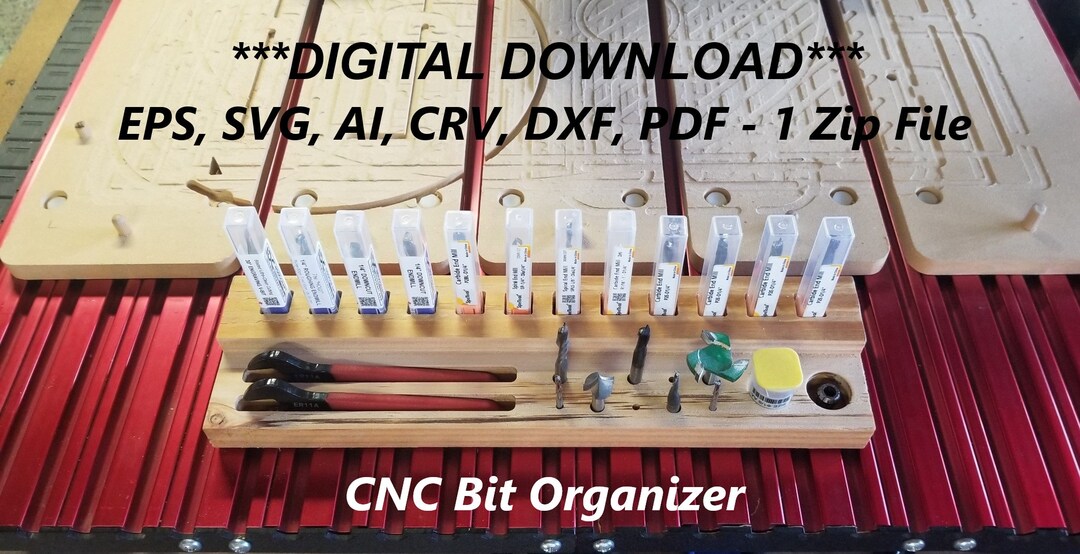 CNC Bit Organizer: Tool Holder Digital Files (digital Download) - Etsy