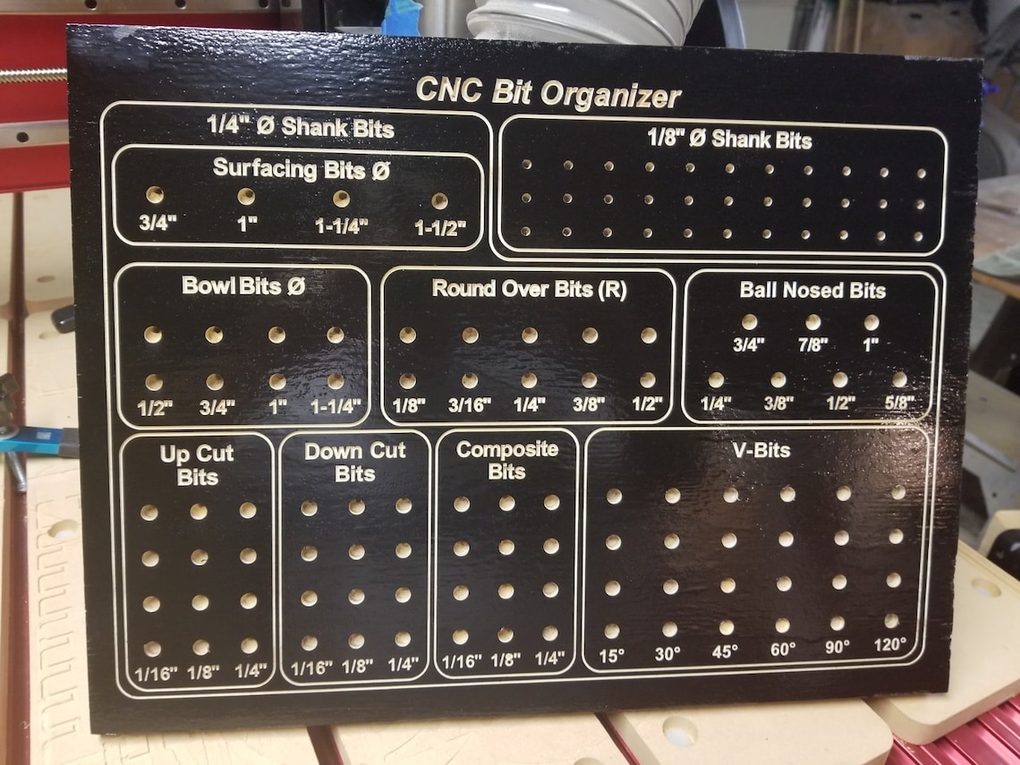 CNC Bit Organizer, Cutting Machine Bit Storage, - Etsy