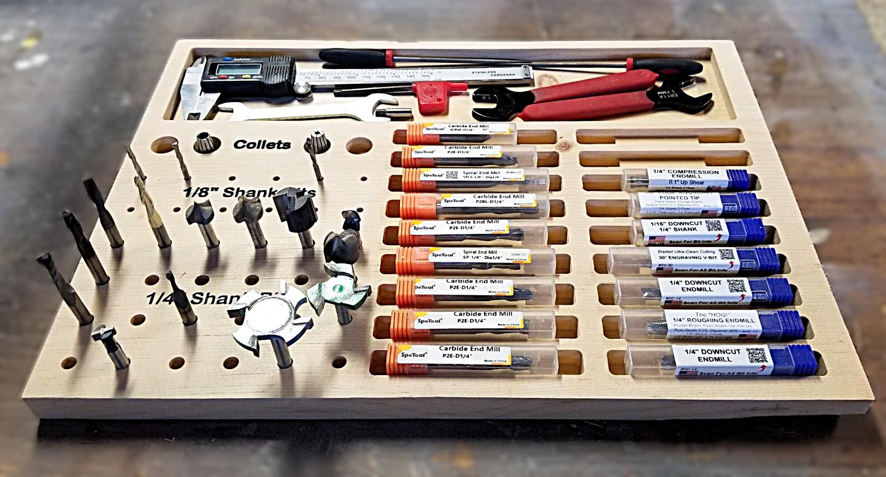 CNC Bit Tray Organizer. Organization for All Your CNC Bits. - Etsy