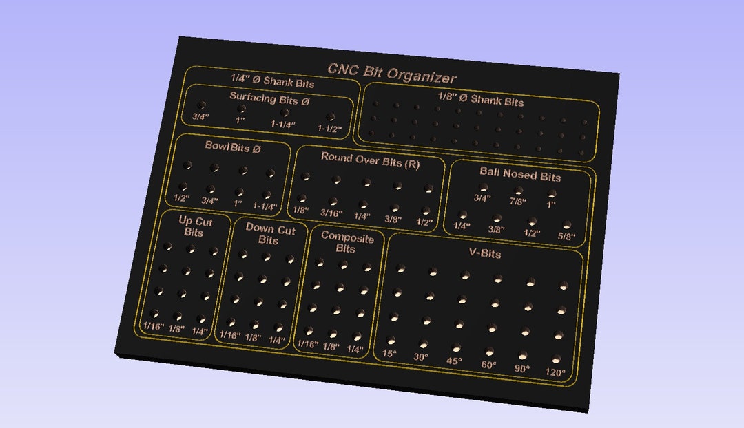 CNC Bit Organizer, Cutting Machine Bit Storage, - Etsy