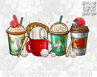 Baseball Coffee Cups Png Sublimation Design, Baseball Png, Sport Png ...