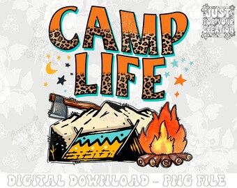 Camp Life PNG File, Camp PNG, Camping Design PNG, Leopard, Camp Life ...