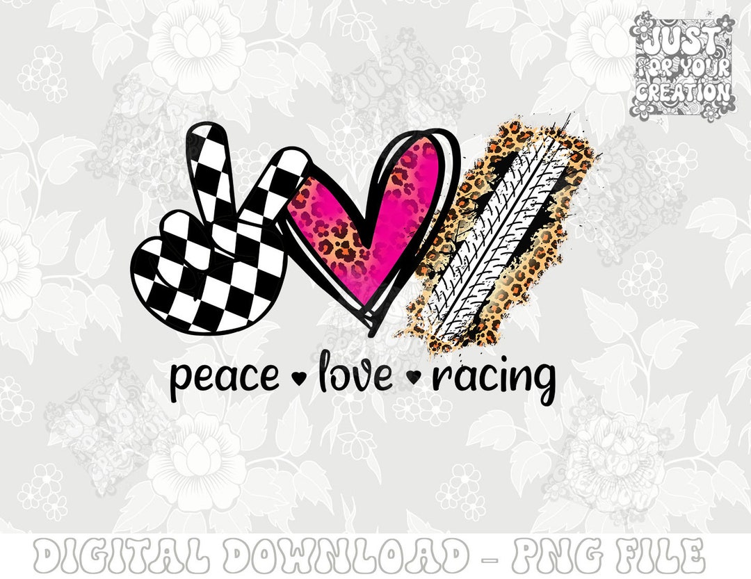 Peace Love Racing Png, Sublimate Design Downloads, Racing Flag Png ...