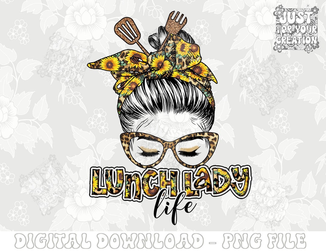 Lunch Lady Png Sublimation Design Download, Cooking Png, Western Lunch ...