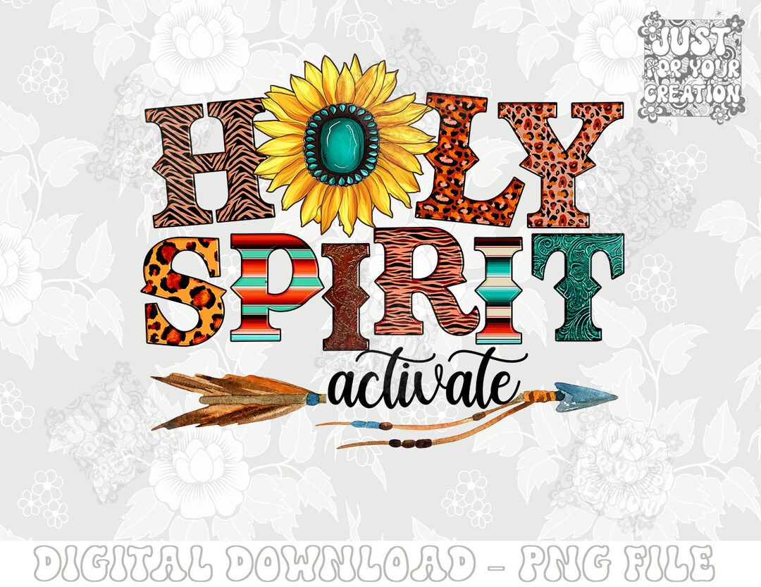 Western Boho Filled With the Holy Spirit Acts 2:4 Bible Verse Western ...