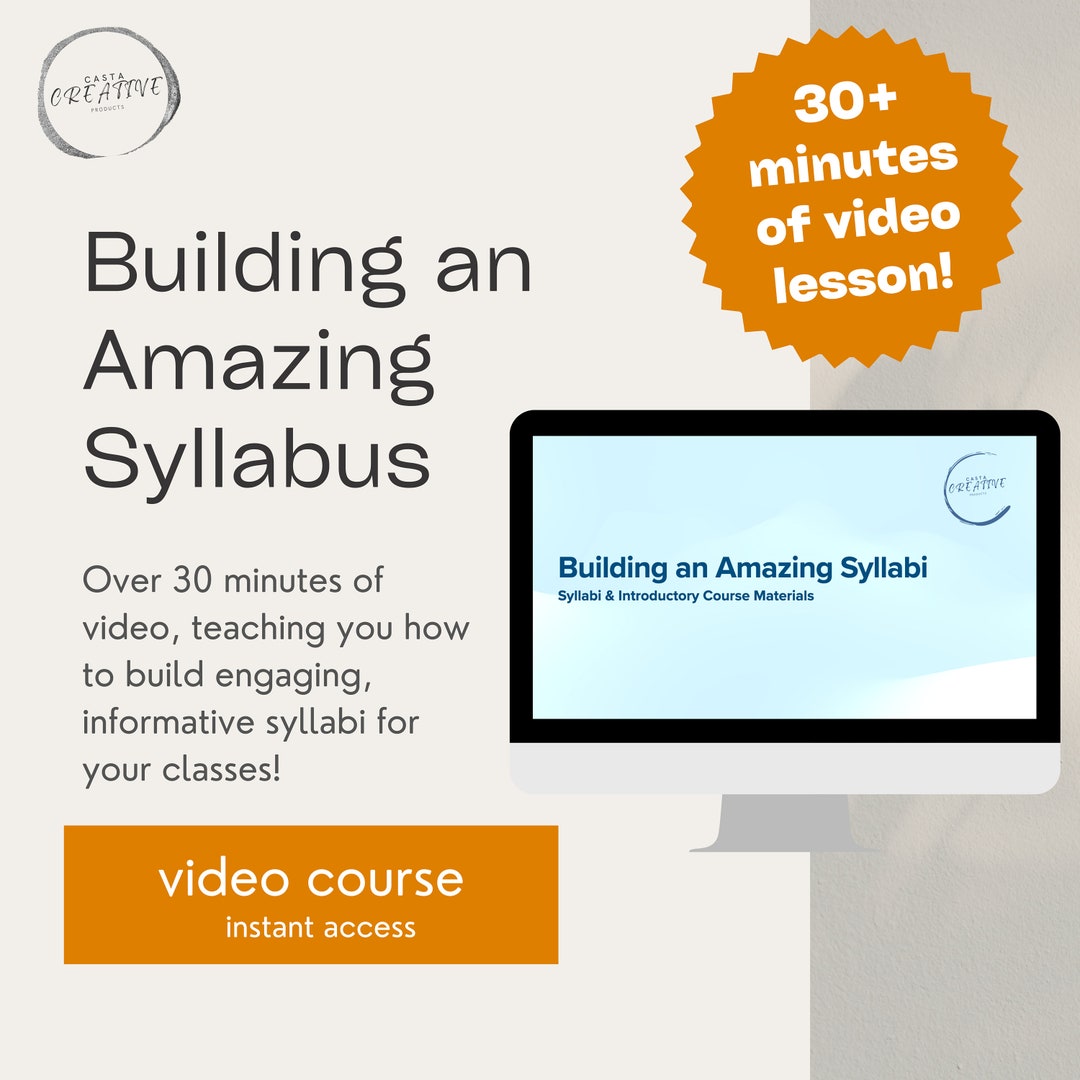 Building an Amazing Course Syllabus (VIDEO LESSON!) - Etsy