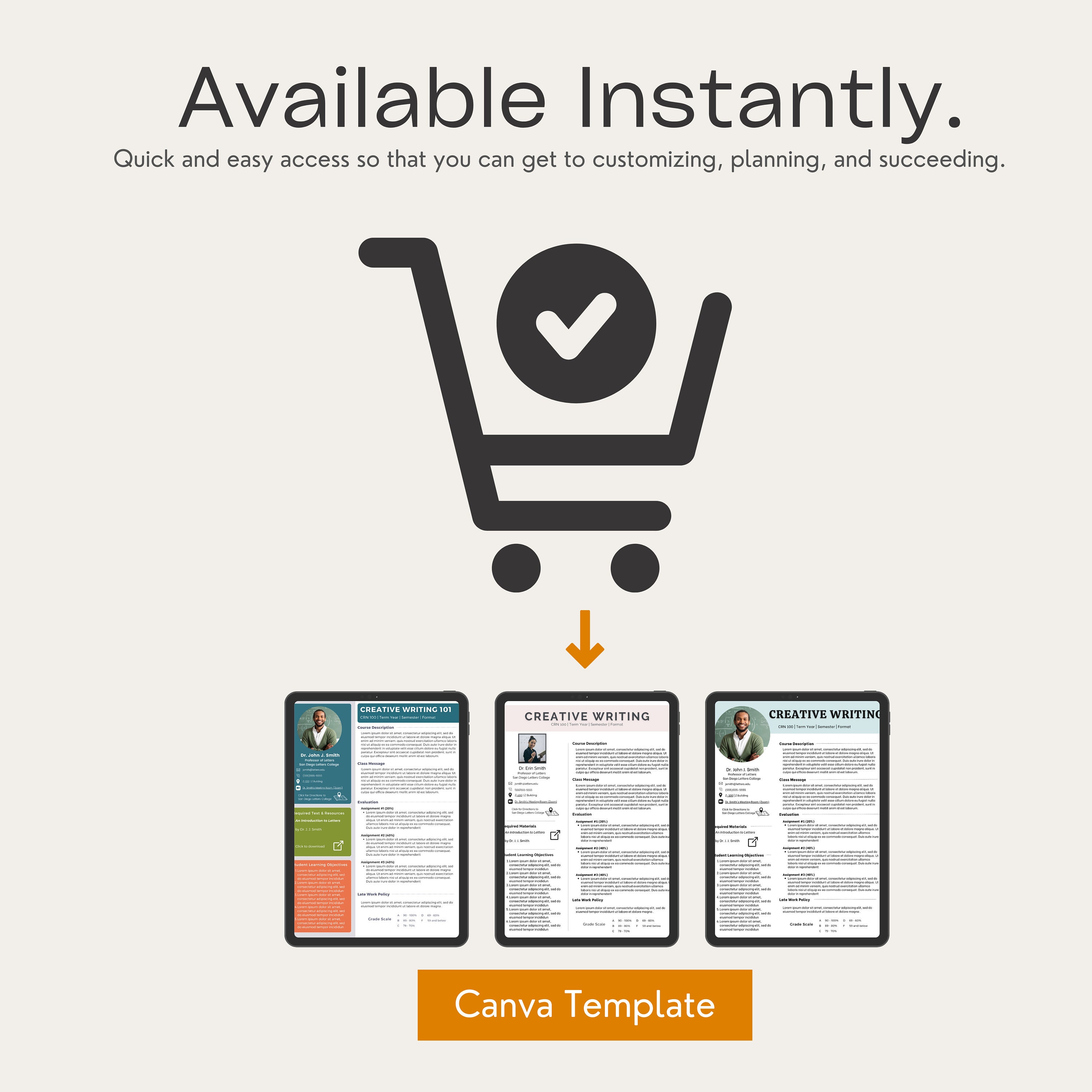 Syllabus BUNDLE! | Fully Editable Canva Templates, Course Syllabus WITH ...