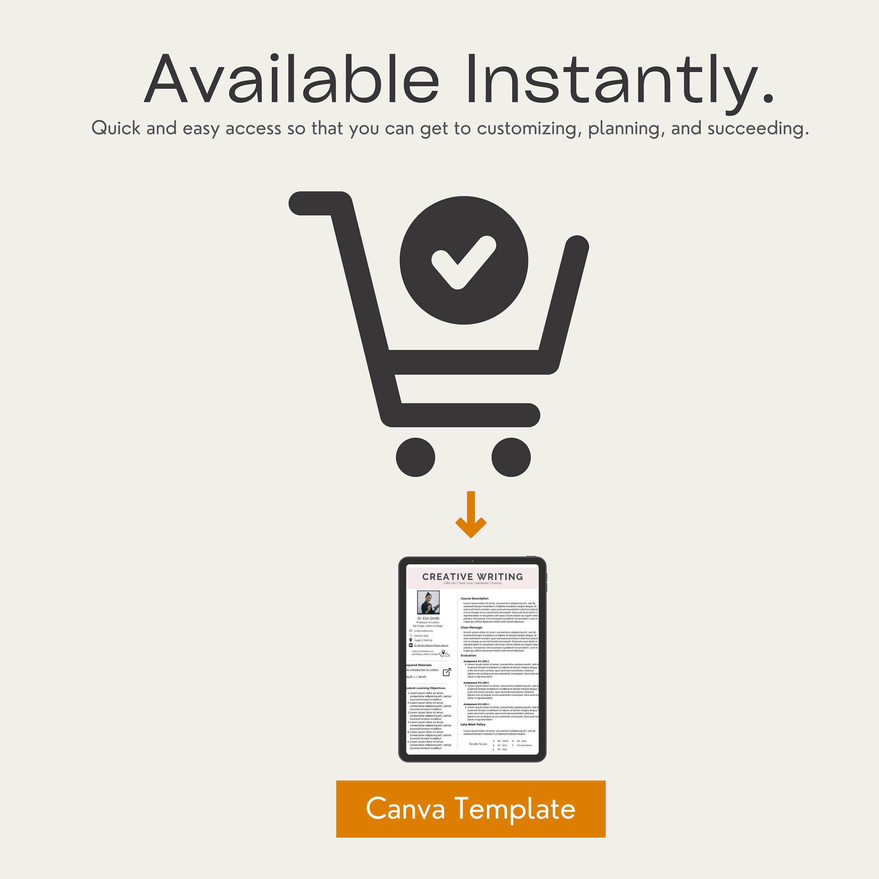 Elegant Syllabus Template | Fully Editable Canva Template, Course ...