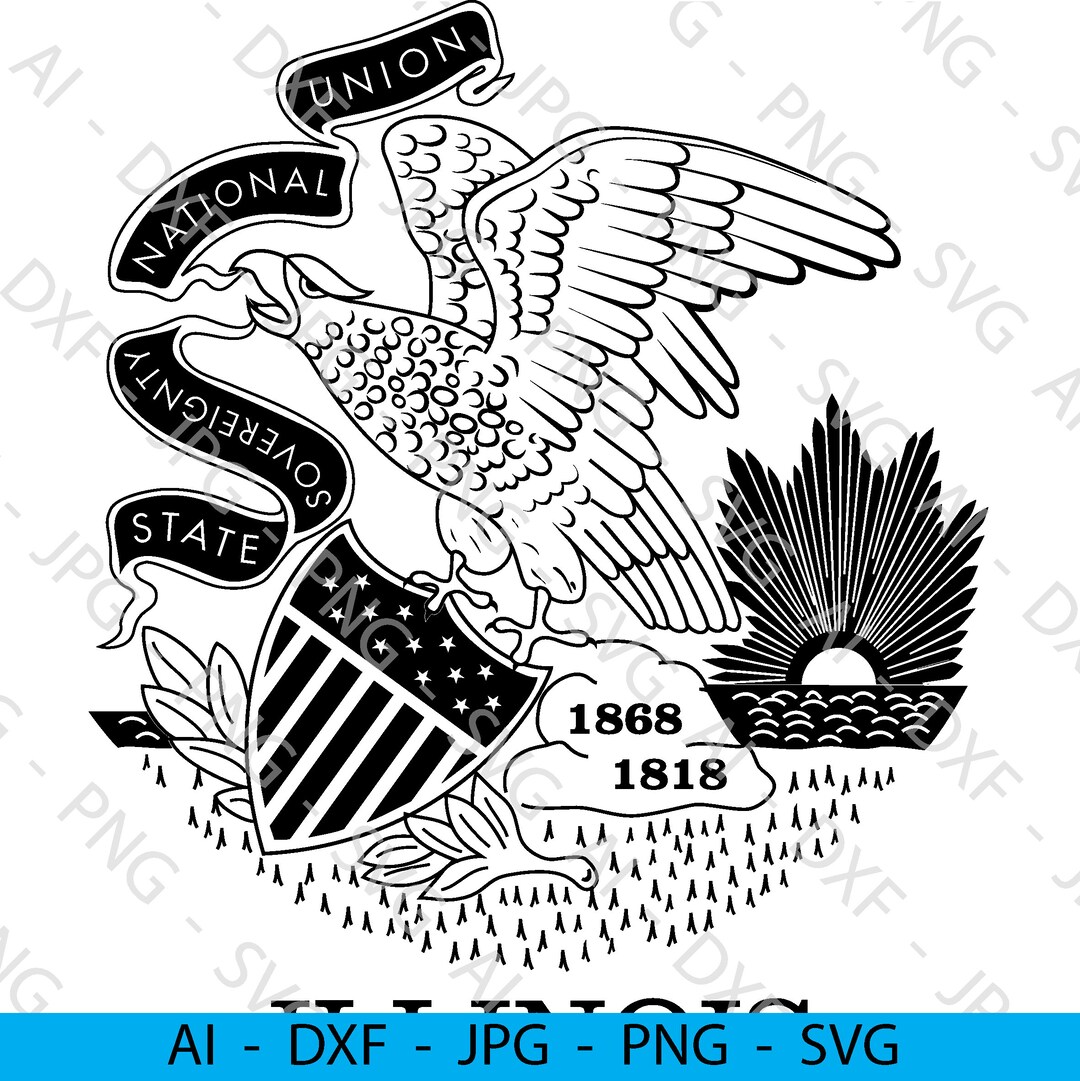 Illinois State Flag File Bundle (ai, Dxf, Jpg, Png & Svg) - Etsy