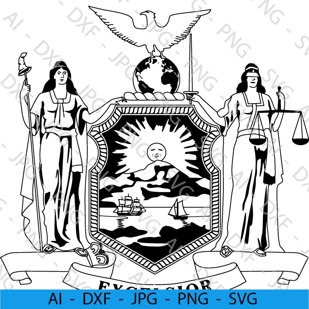 New York State Flag File Bundle (ai, Dxf, Jpg, Png & Svg) - Etsy