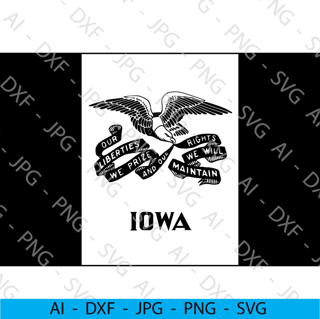 Iowa State Flag File Bundle (ai, Dxf, Jpg, Png & Svg) - Etsy